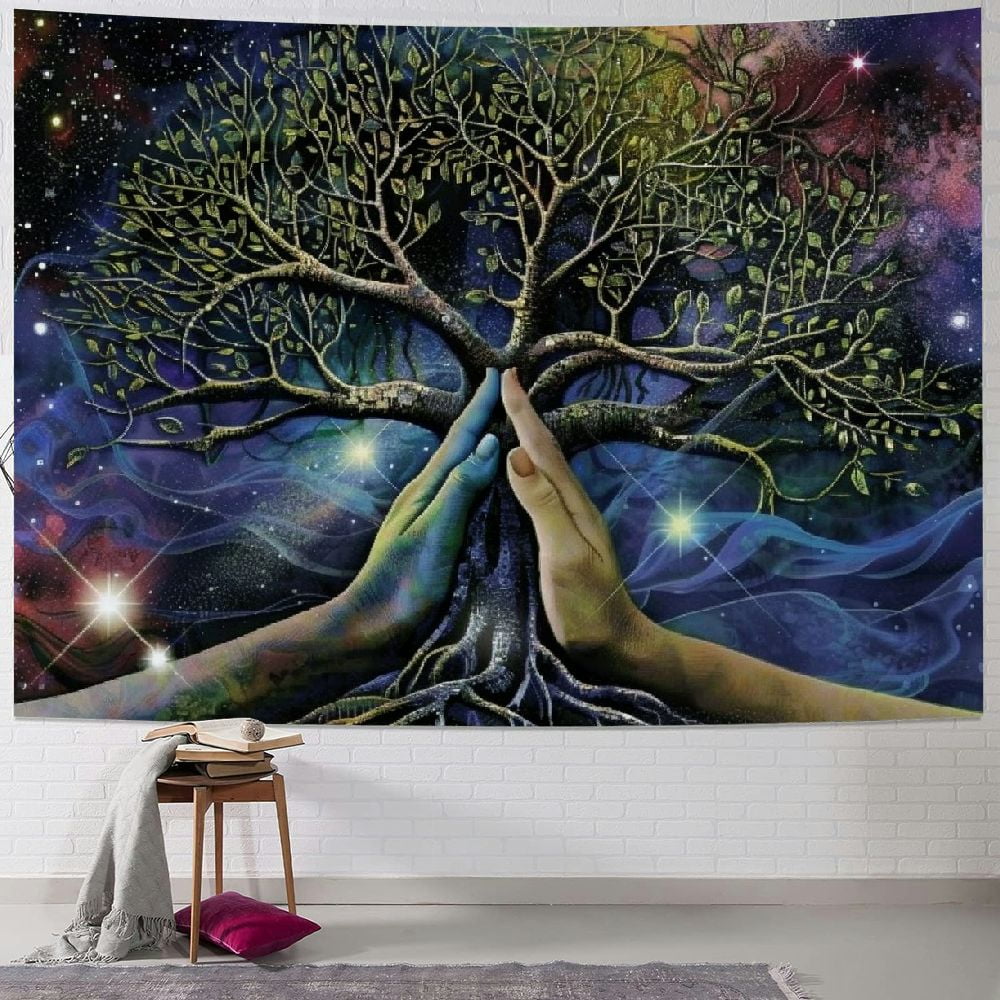 BCIIG Colorful Tree Tapestry Wall Hanging Wall Tapestry Bohemian ...