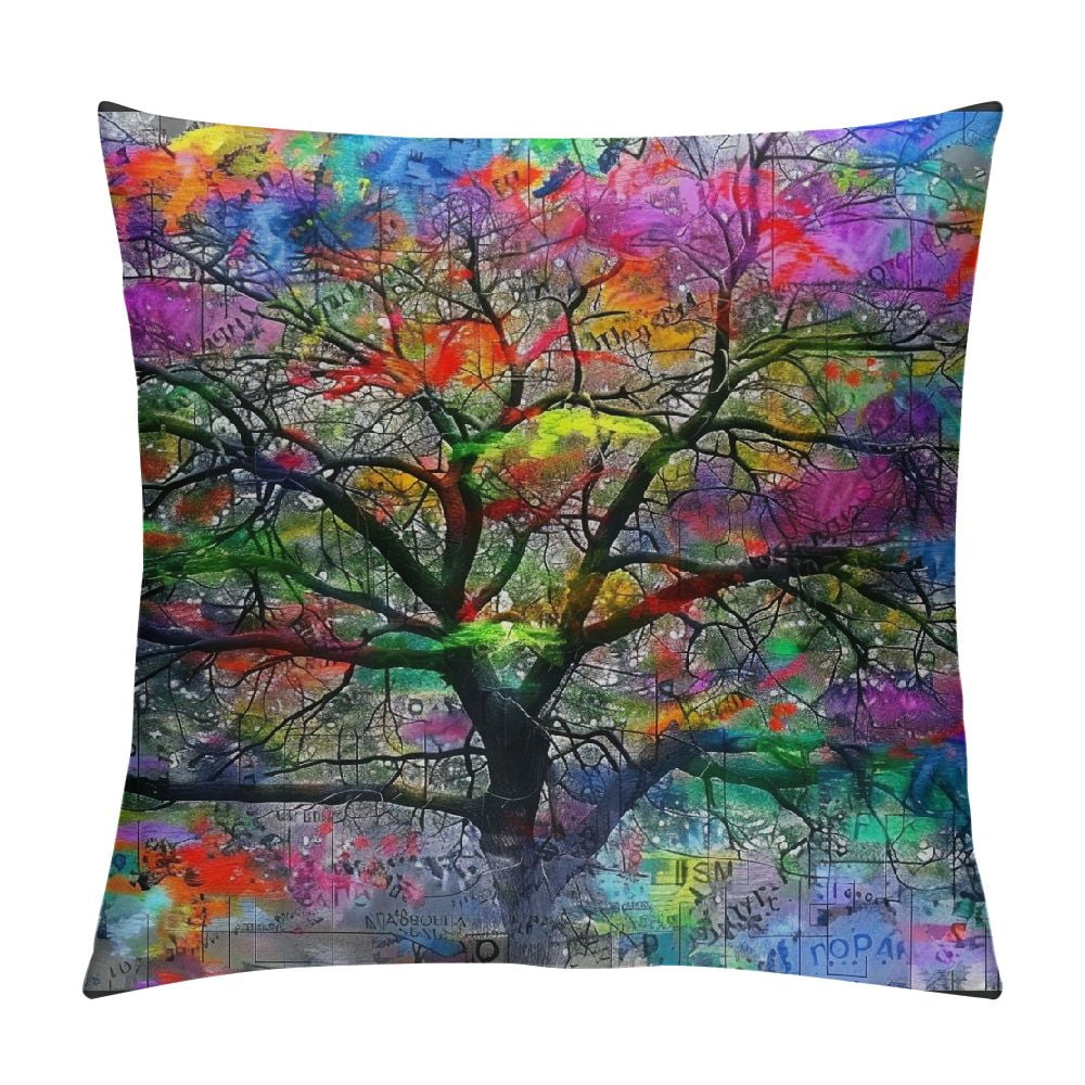 BCIIG Colors Branches Impressionist Painting Graphic Decorative Cushion ...