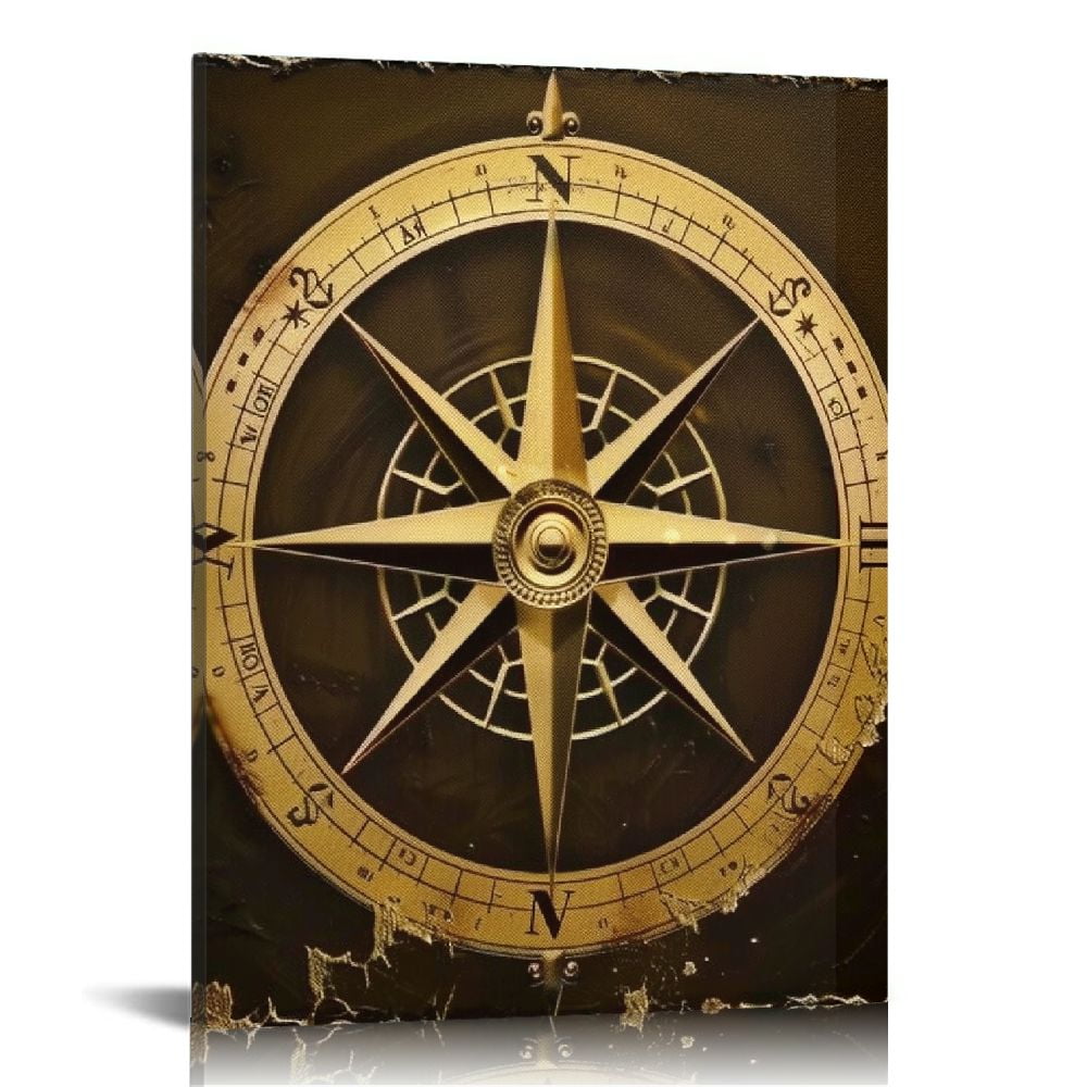 BCIIG Compass Gold Symbolism Fine Art Aesthetic Poster & Print Wall ...