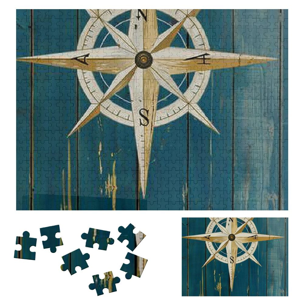 BCIIG Compass Ocean Wooden Wall Impossible Wooden Puzzles for Adults ...