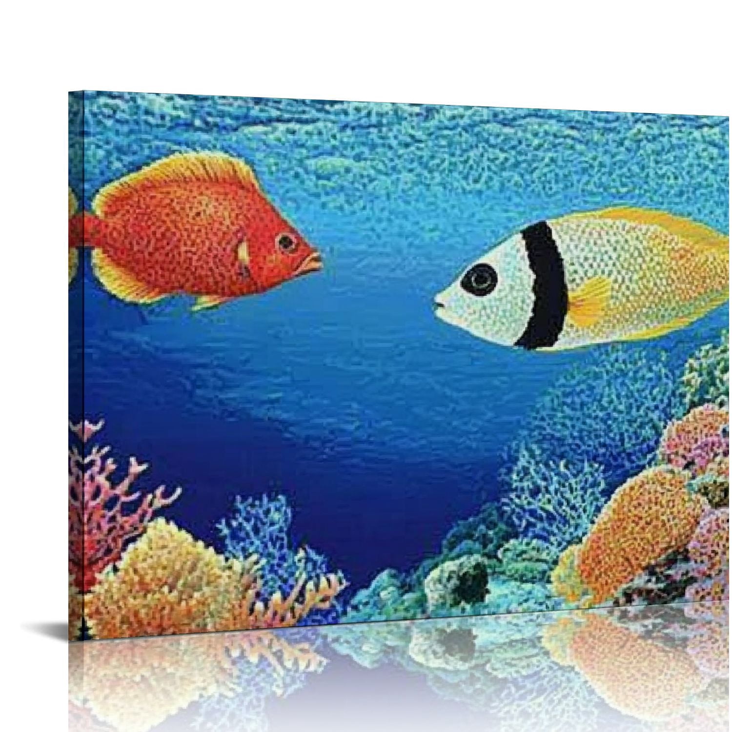BCIIG Coral Reef Fish Art Modern Canvas Prints Living Room Bedroom Home ...