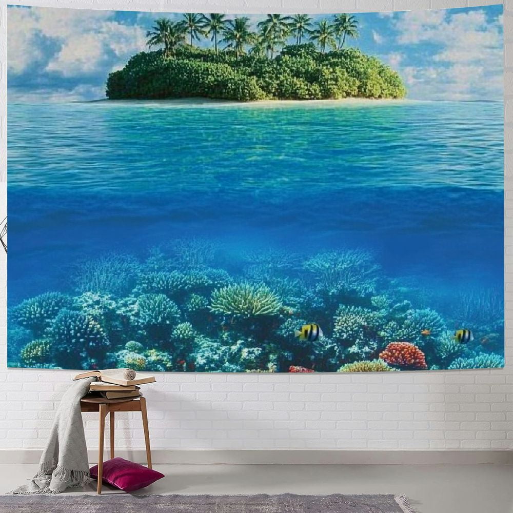 BCIIG Coral Reef Fish Tapestry Wall Hanging Unique Style for Home Wall ...