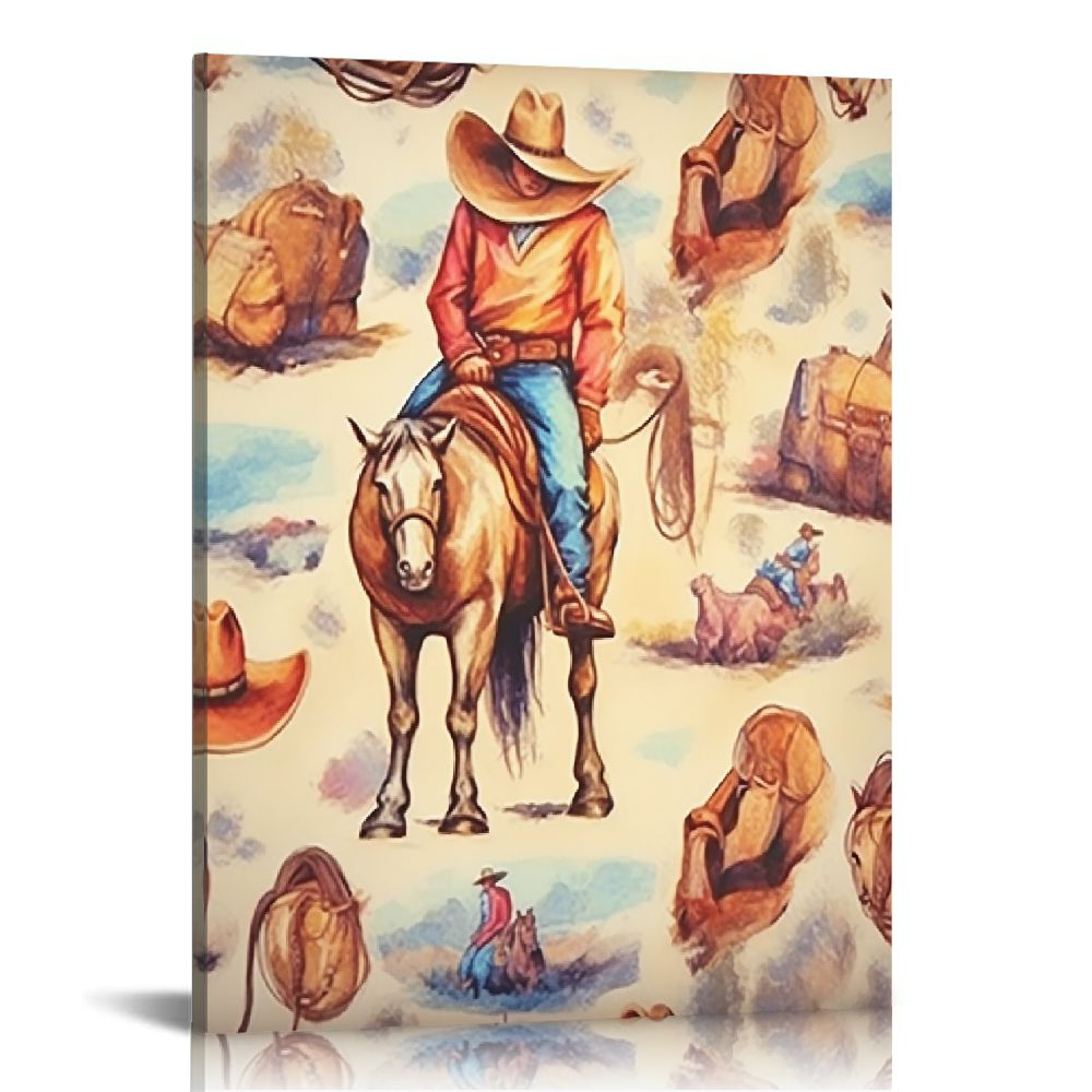 BCIIG Cowboy Fine Art Aesthetic Poster & Print Wall Painting for Home ...