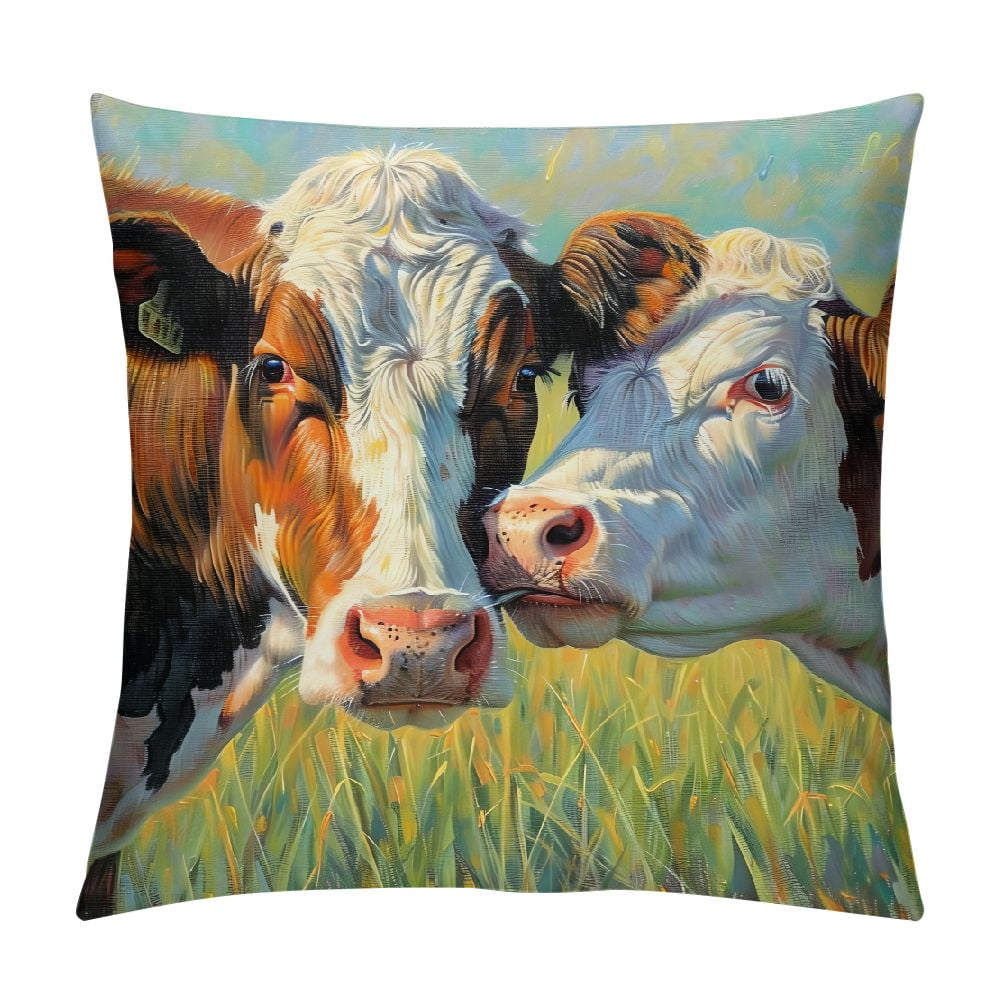 BCIIG Cows Graphic Decorative Throw Pillow Cover for Home Couch Living ...