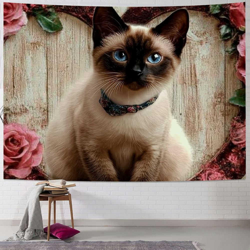 BCIIG Cute Cat Tapestry Wall Hanging Unique Style Graphic Tapestries ...