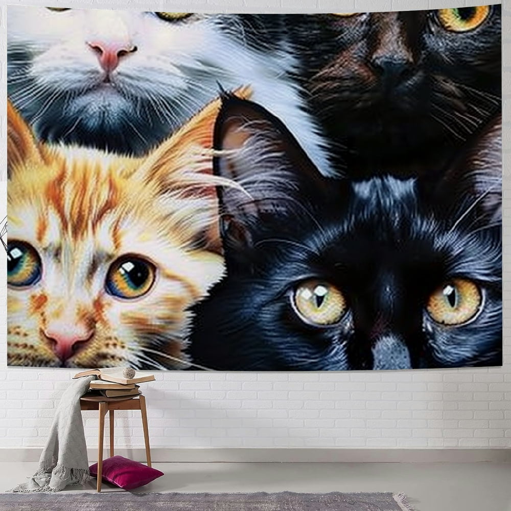 BCIIG Cute Cat Tapestry Wall Hanging Unique Style Home Decor 40x60inch ...
