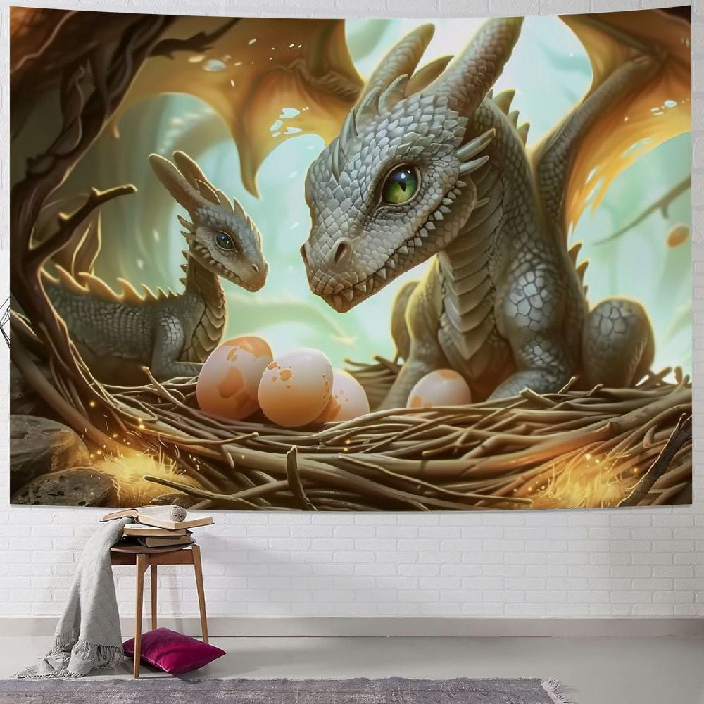 BCIIG Cute Dragon Tapestry - Personalized Dragon Tapestry Large Bedroom ...