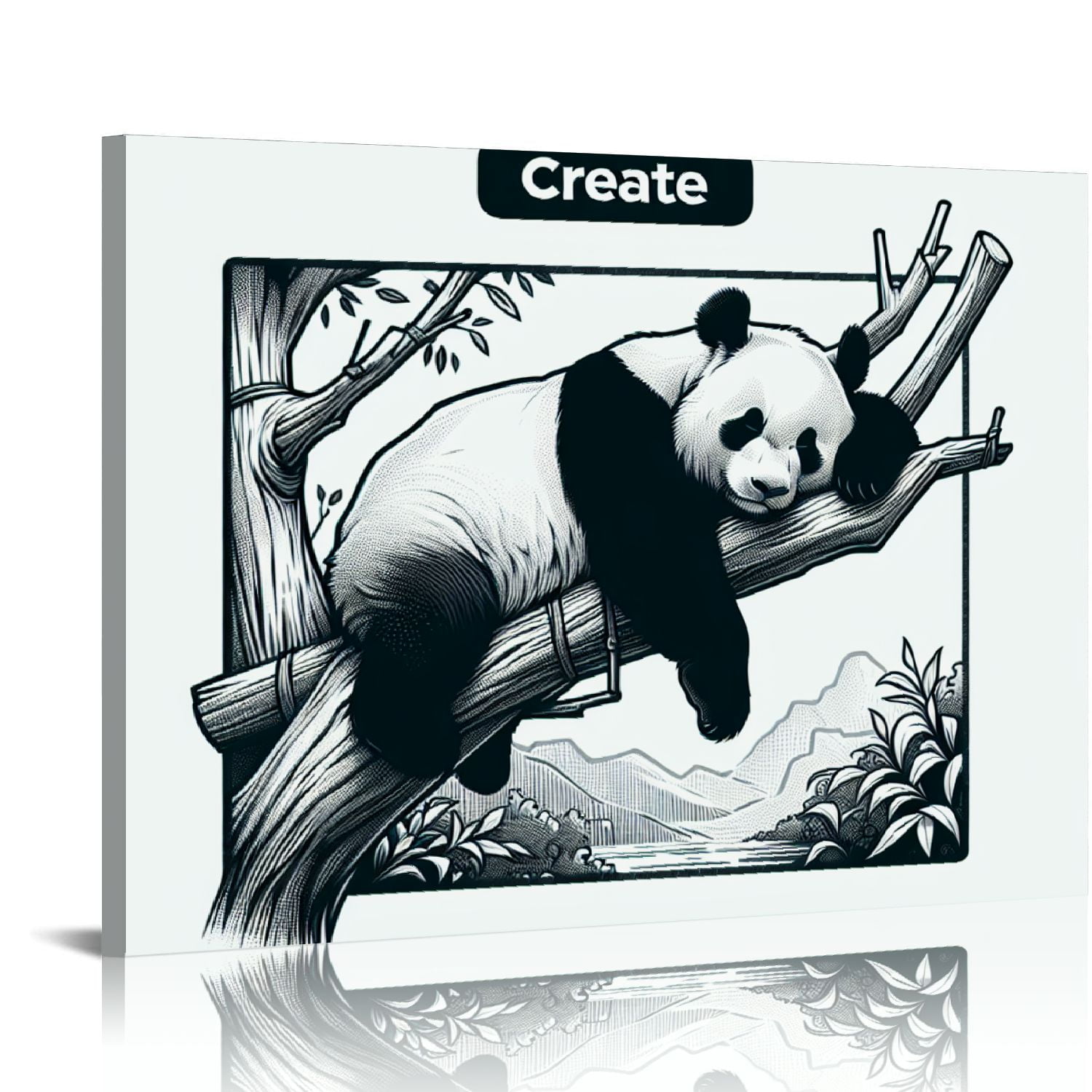 BCIIG Cute Panda Canvas Wall art: Wall Decor Animals Themed for Kids ...