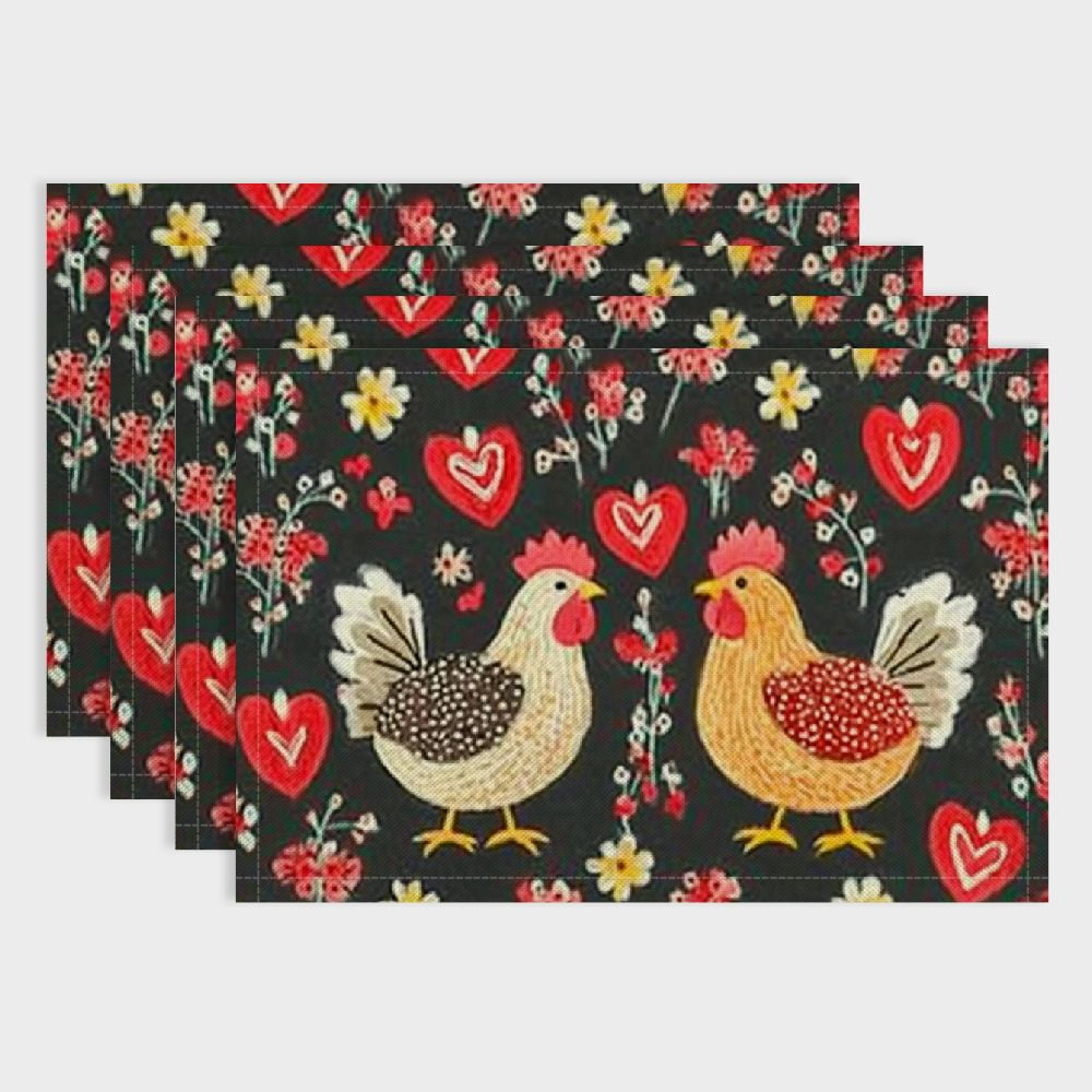 BCIIG Cute Rooster Chickens for Dining Table, Heat Resistant Non-Slip ...