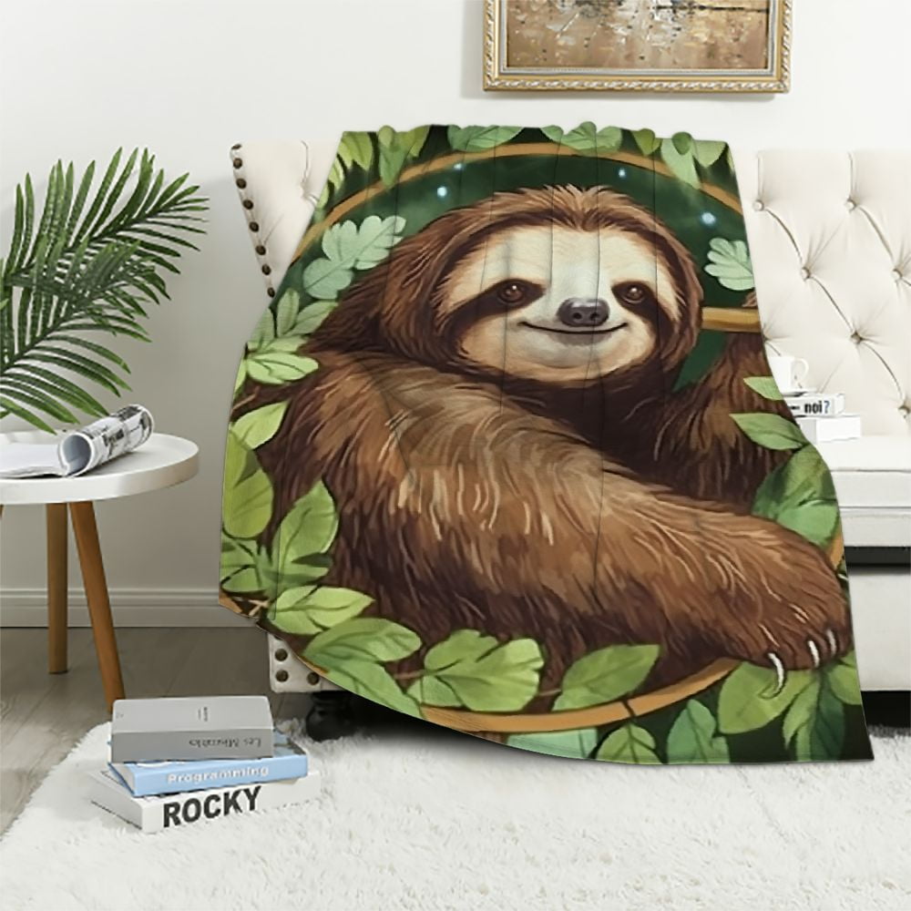 BCIIG Cute Sloth Blanket Gifts for Kids Adults Soft Warm Lightweight ...