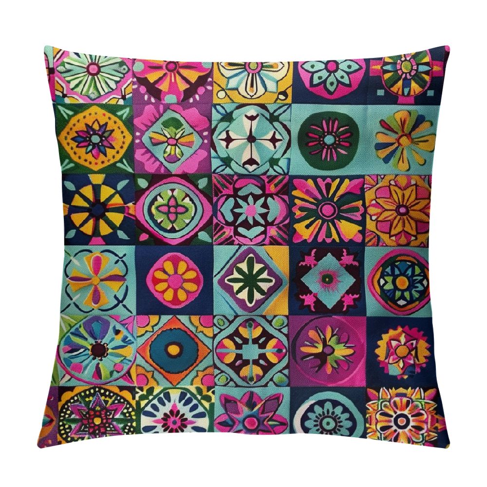 BCIIG Decorative Bohemian Pillow Covers 18 x 18 inch, Colorful Paisley ...
