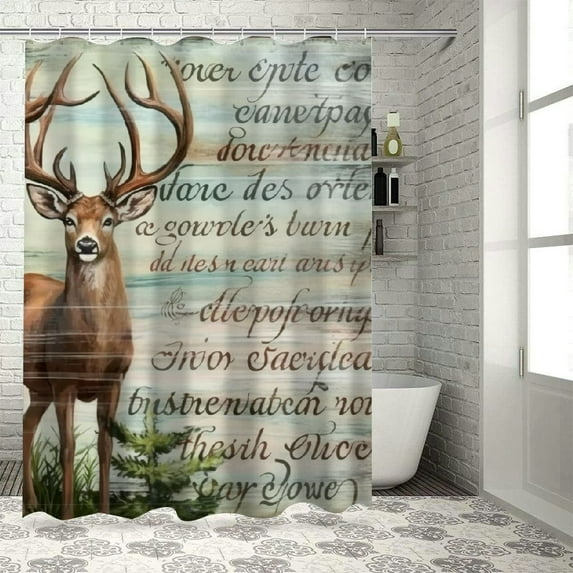 BCIIG Deer Bathroom Decor Set with Hooks, Colorful Luxurious Graphic ...