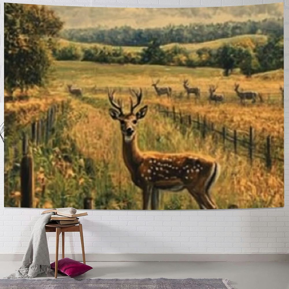 BCIIG Deer Tapestry Wall Hanging Unique Style Graphic Tapestries for ...