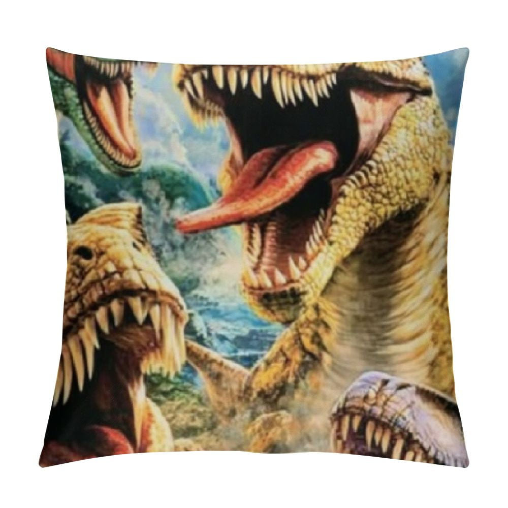 BCIIG Dinosaurs Teeth Graphic Decorative Throw Pillow Cover for Home ...