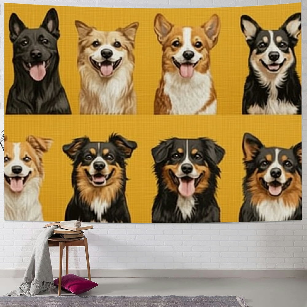BCIIG Dogs Expressions Tapestry Wall Hanging Unique Style Home Decor ...