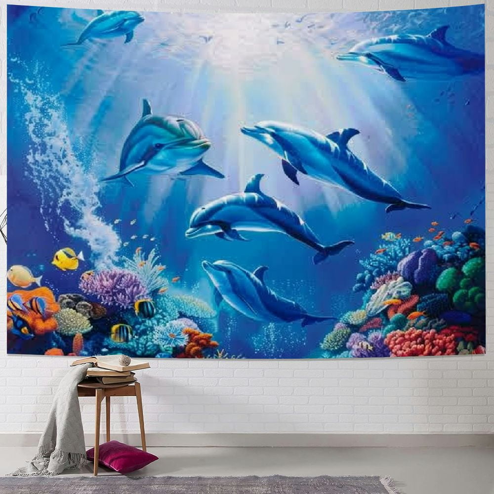 BCIIG Dolphin Cute Beach Towel for Girls Kids Women, Thin Lightweight ...