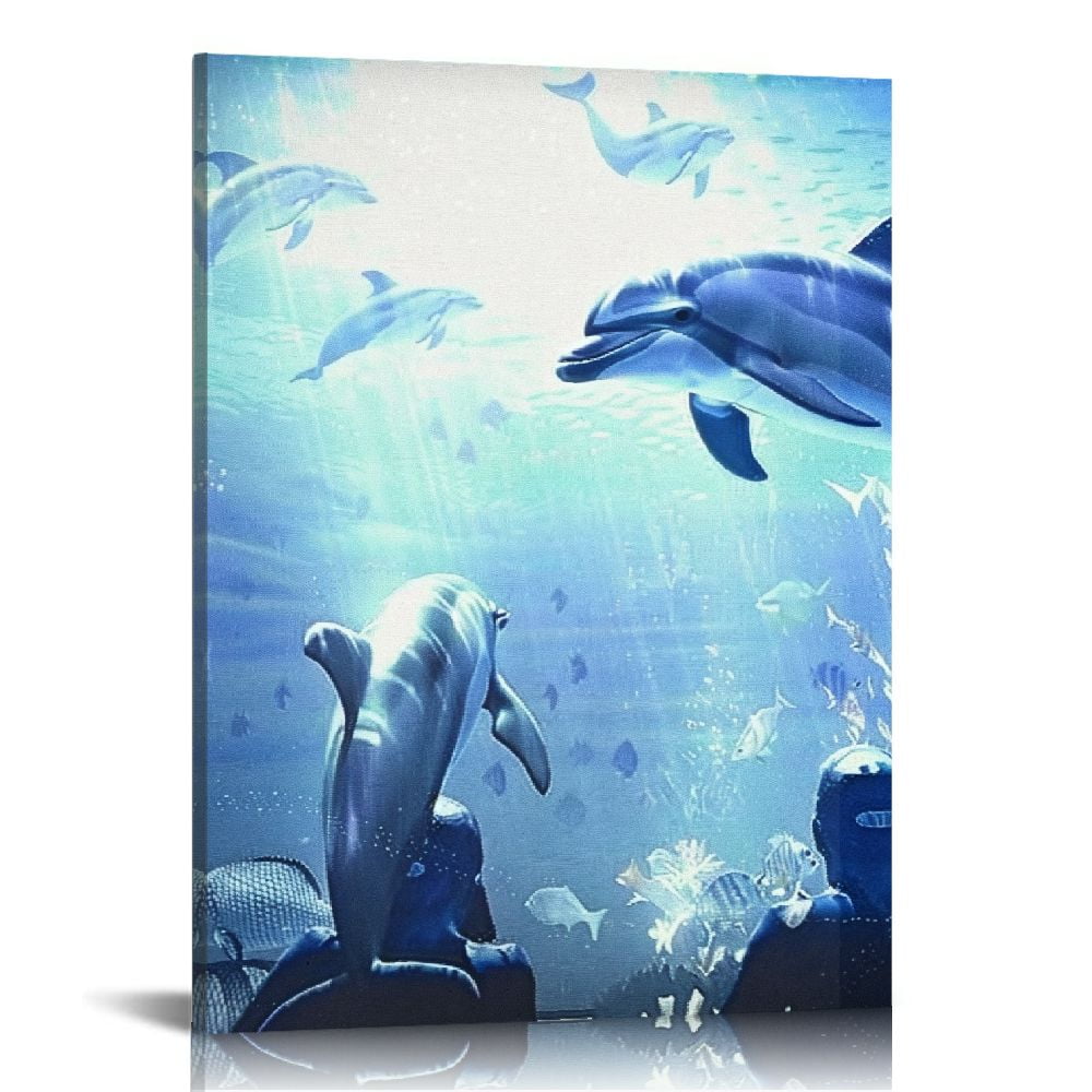BCIIG Dolphins Fine Art Aesthetic Poster & Print Wall Painting for ...