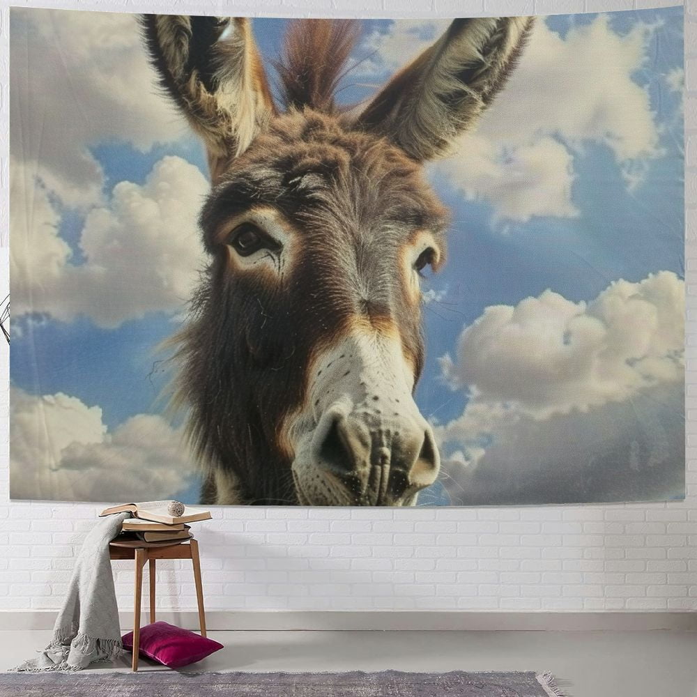 BCIIG Donkey Sky Clouds Tapestry Wall Hanging Unique Style Graphic ...
