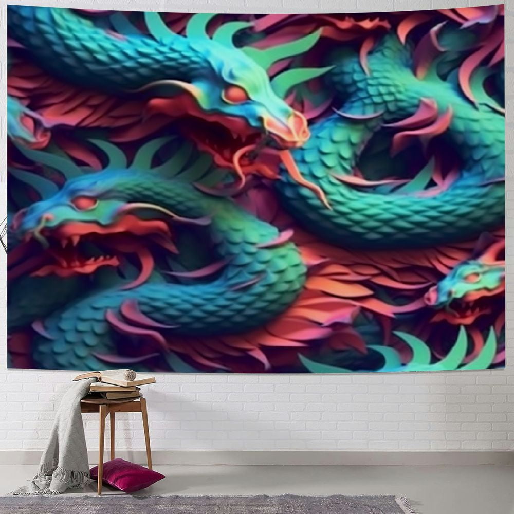 BCIIG Dragon Wallpaper Tapestry Wall Hanging Unique Style Graphic ...