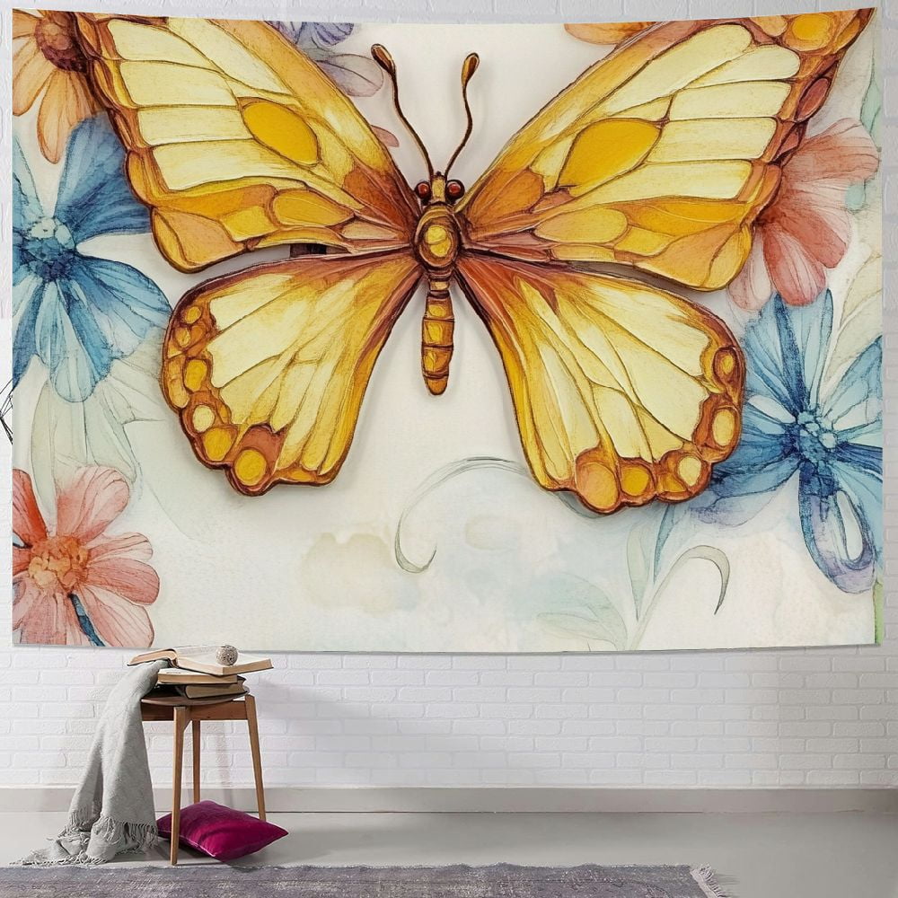 BCIIG Dragonfly Tapestry, Abstract Grunge Vintage Design Moth Spring ...