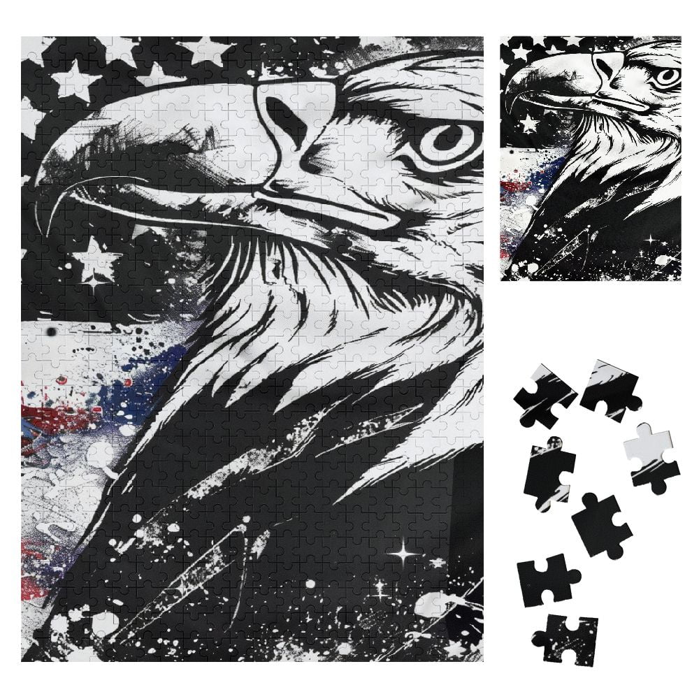 BCIIG Eagle Stars Flag Wooden Jigsaw Puzzle Vertical Challenging ...