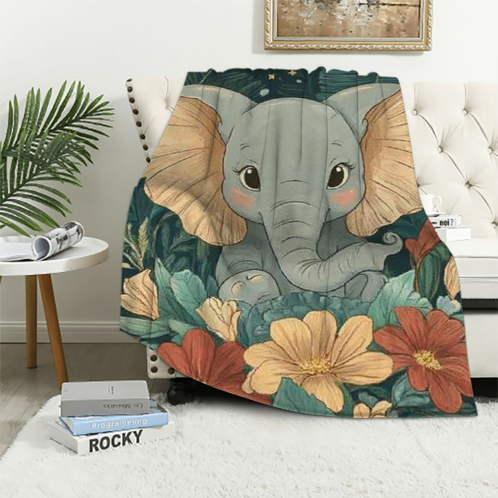 BCIIG Elephant Blanket for Boys Men Kids, Elephant Blankets Gifts, Book ...