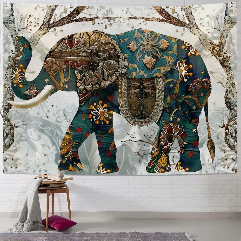 BCIIG Elephant Forest Tapestry, Retro Trippy Hippie Boho Indie ...