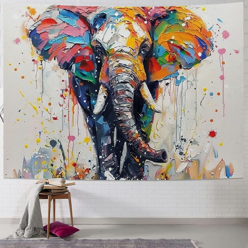 BCIIG Elephant Wall Art Elephant Cubism Colorful Elephant Aesthetics ...