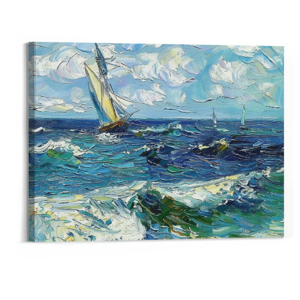 BCIIG Extra Large Seascape at Saintes Maries by Vincent Van Gogh Oil ...