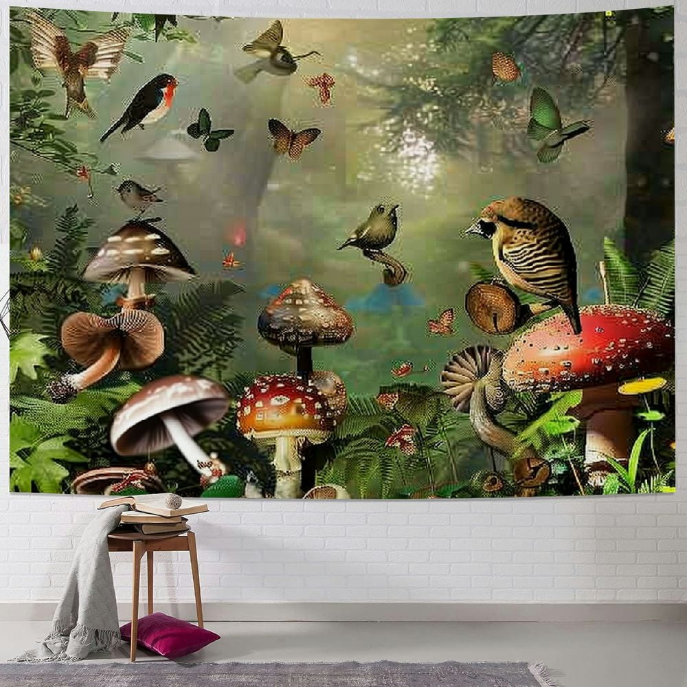 BCIIG Fantasy Forest Tapestry Wall Hanging, Enchanted Fairy Tale Misty ...
