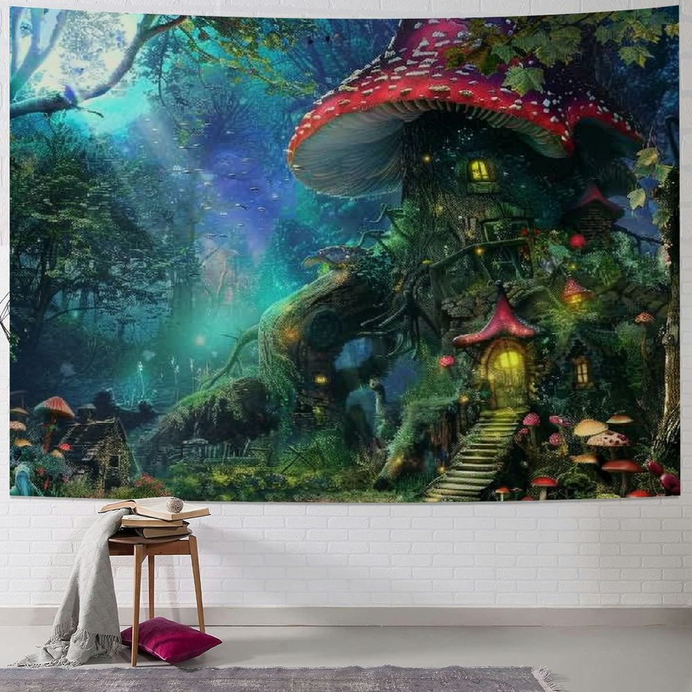 BCIIG Fantasy Mushroom Forest Tapestry for Teen Girl Magical Tree of ...