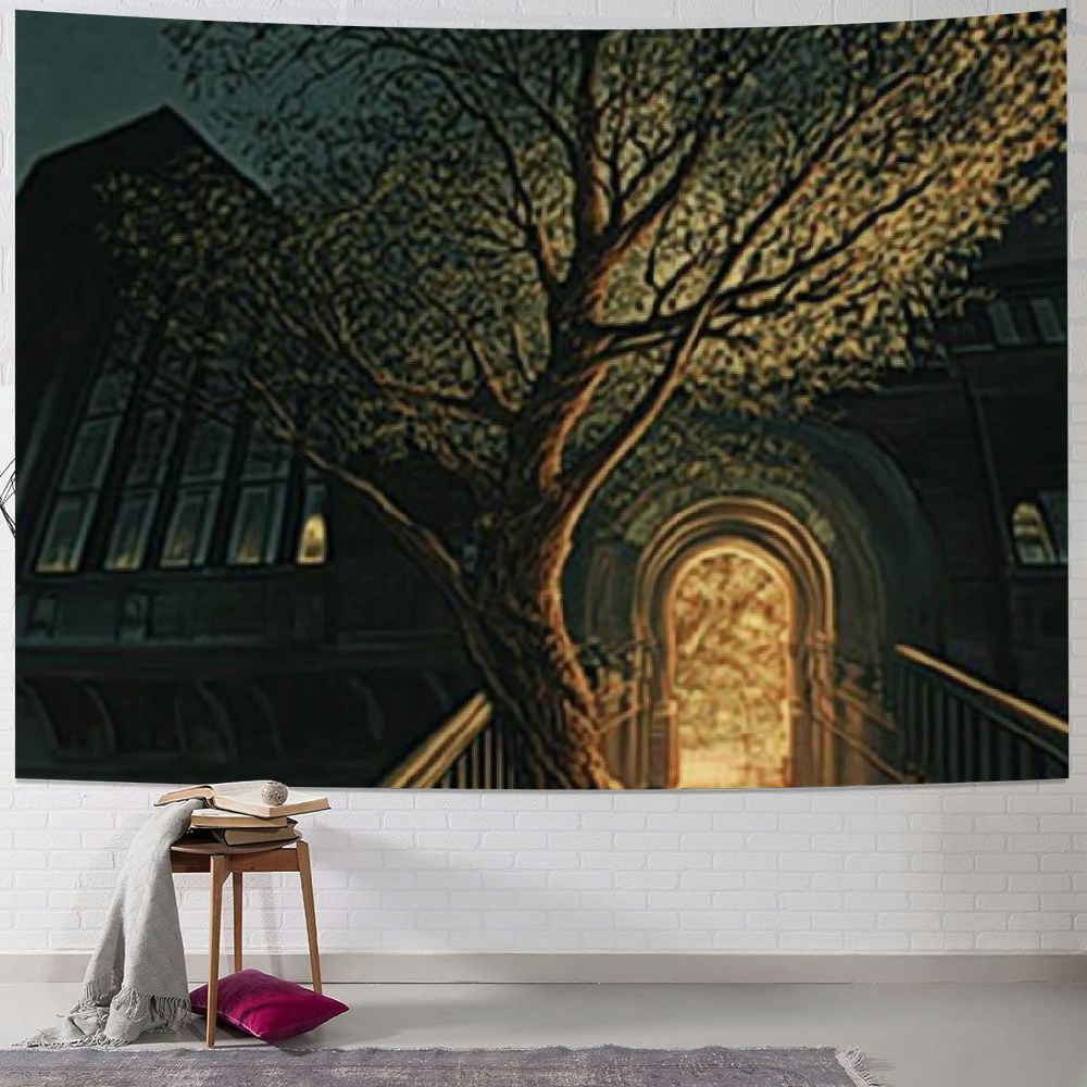 BCIIG Fantasy Tapestry King Size, Enchanted View with Elven Boat Floral ...