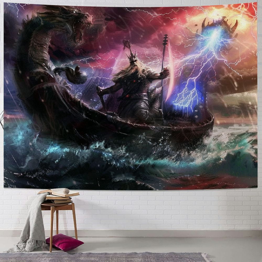 BCIIG Fantasy World Tapestry, Thunder Wrath in Viking Thorn Ship ...