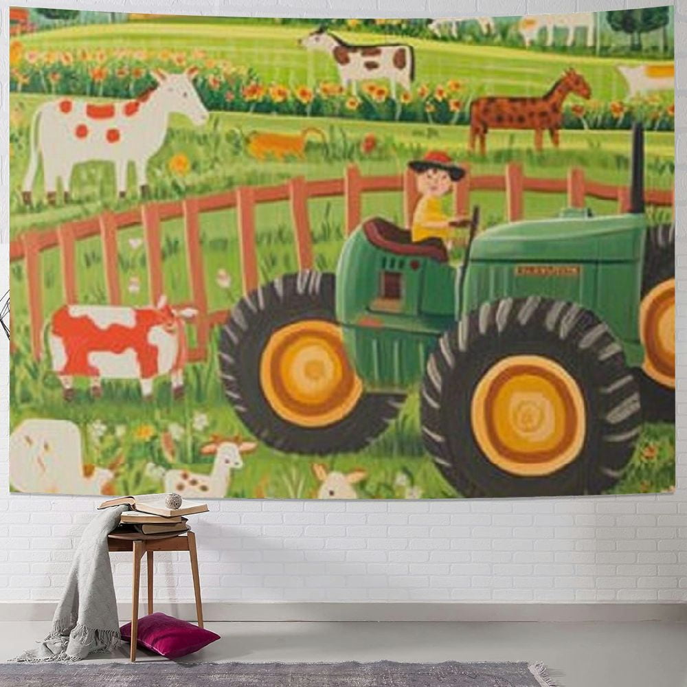 BCIIG Farm Animals Tapestry Wall Hanging Unique Style Graphic ...