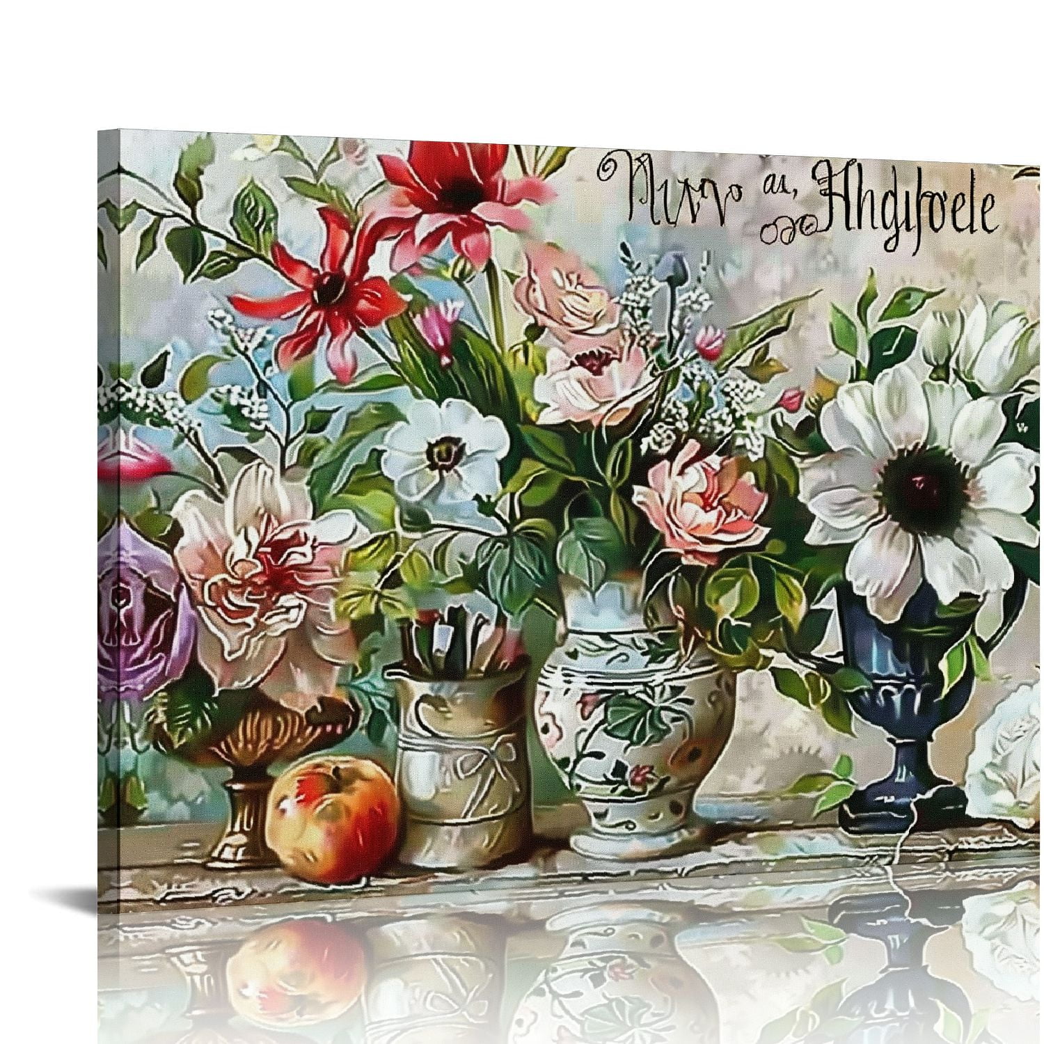 BCIIG Farmhouse Flower Decor Wall Art Rustic Floral Inspirational ...