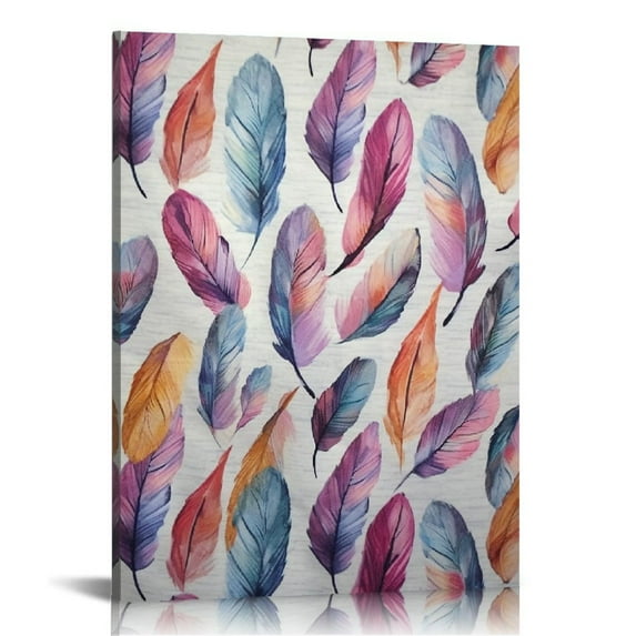 BCIIG Feathers Pattern Watercolor Painting Fine Art Aesthetic Poster ...