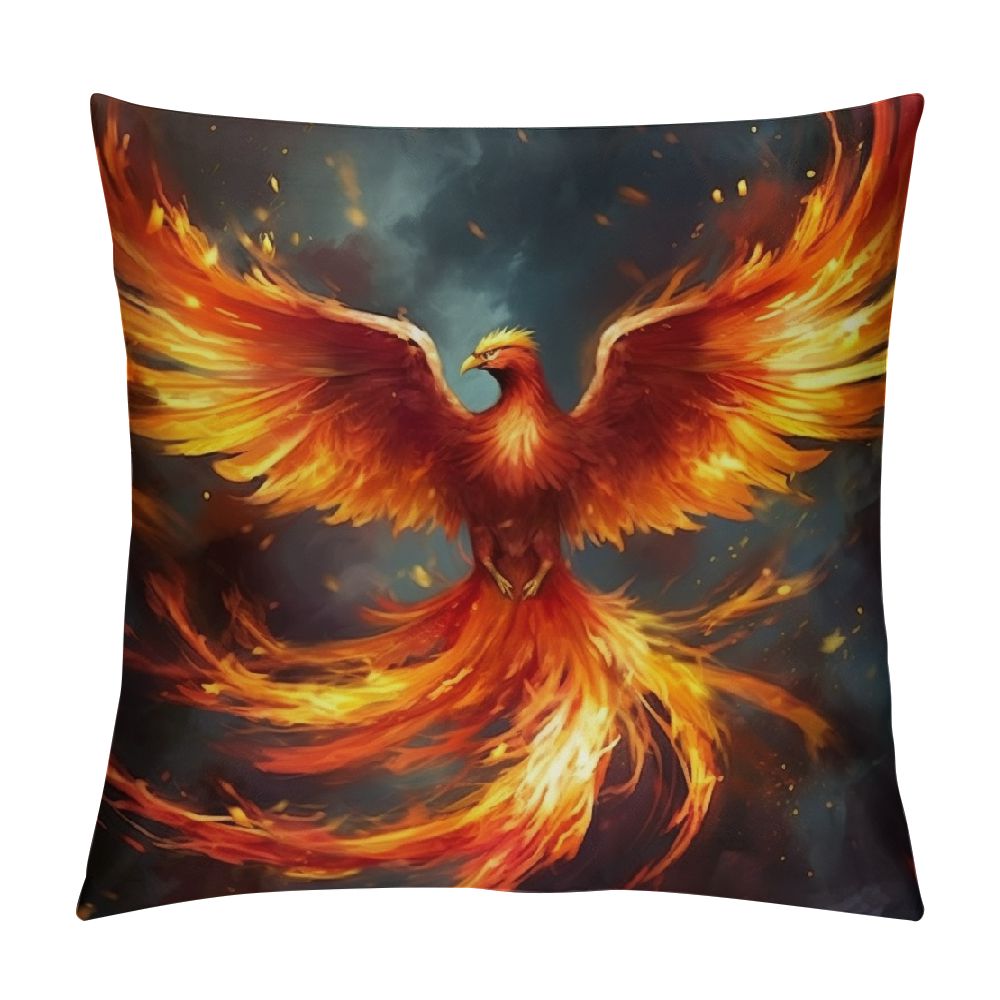 BCIIG Fire Wings Graphic Decorative Throw Pillow Cover for Home Couch ...