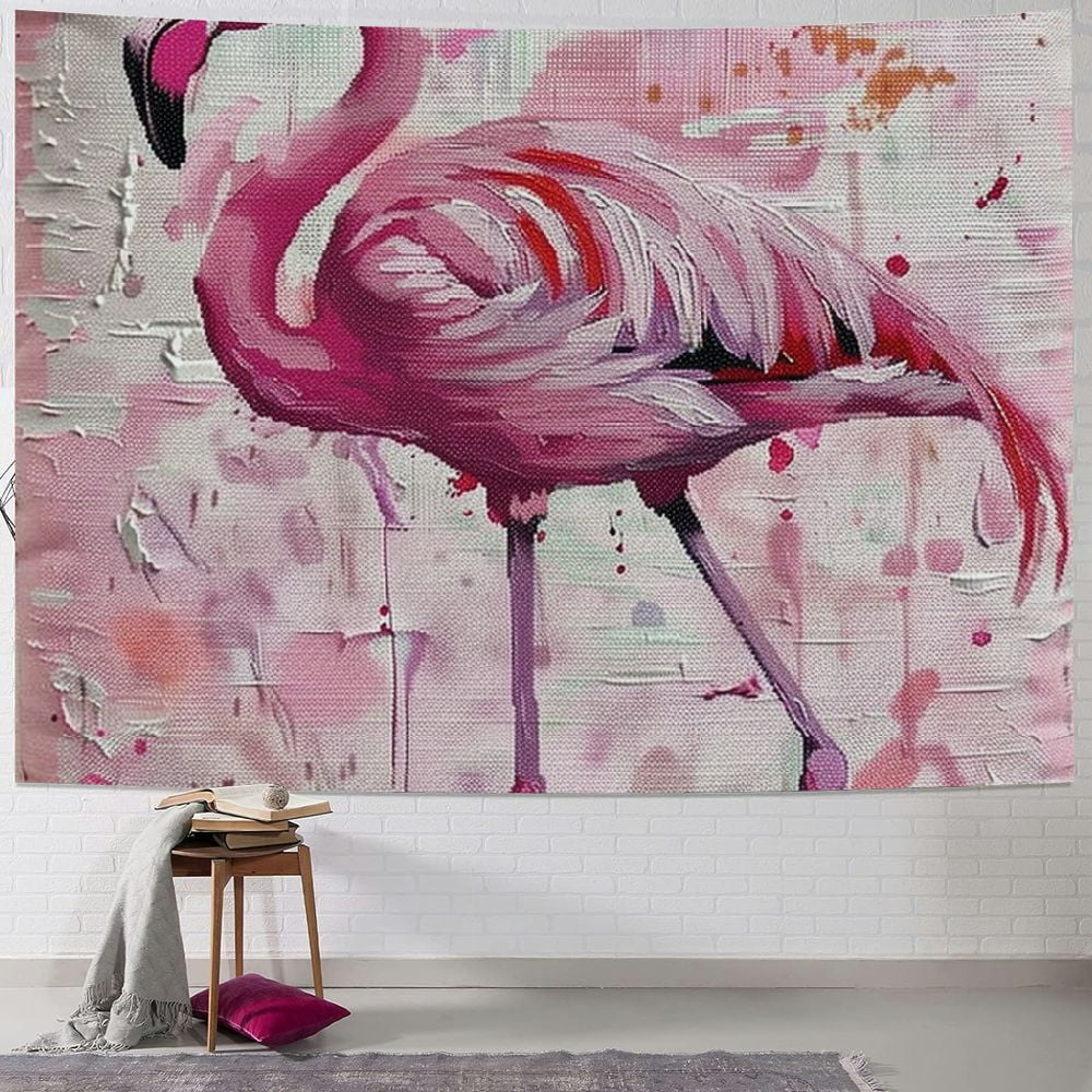 BCIIG Flamingo Pink Kitsch Tapestry Wall Hanging Unique Style Graphic ...