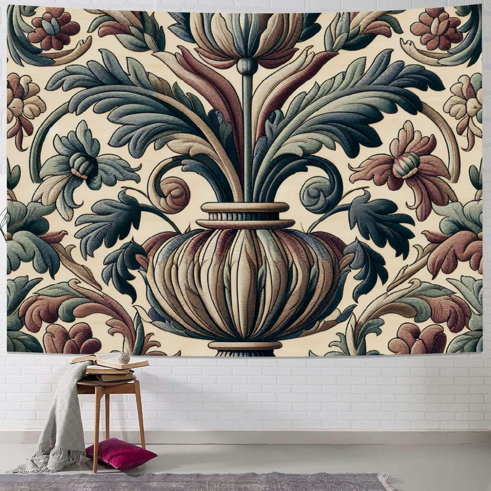 BCIIG Floral Design Tapestry Wall Hanging Unique Style for Home Decor ...