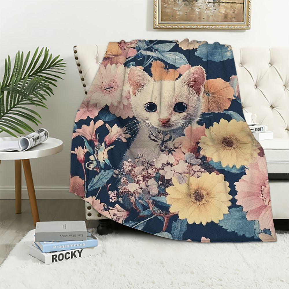 BCIIG Floral Opossum Blanket Gifts for Kids and Adults, Cute Animal and ...