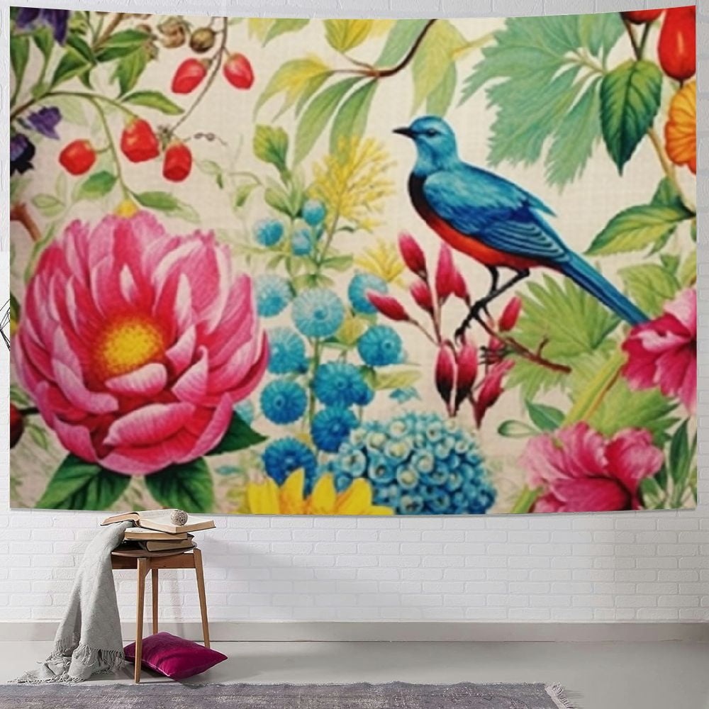 BCIIG Floral Print Tapestry Wall Hanging Unique Style Graphic ...