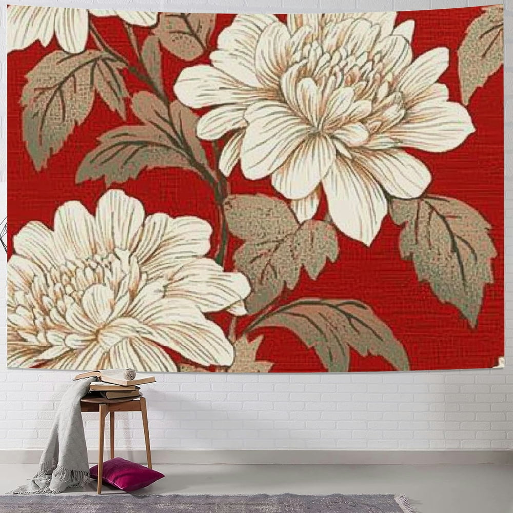 BCIIG Floral Tapestry Wall Hanging Unique Style Graphic Tapestry Home ...