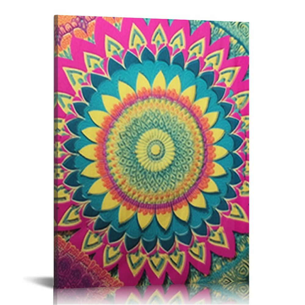 BCIIG Flower Circle Triadic Color Scheme Fine Art Aesthetic Poster ...