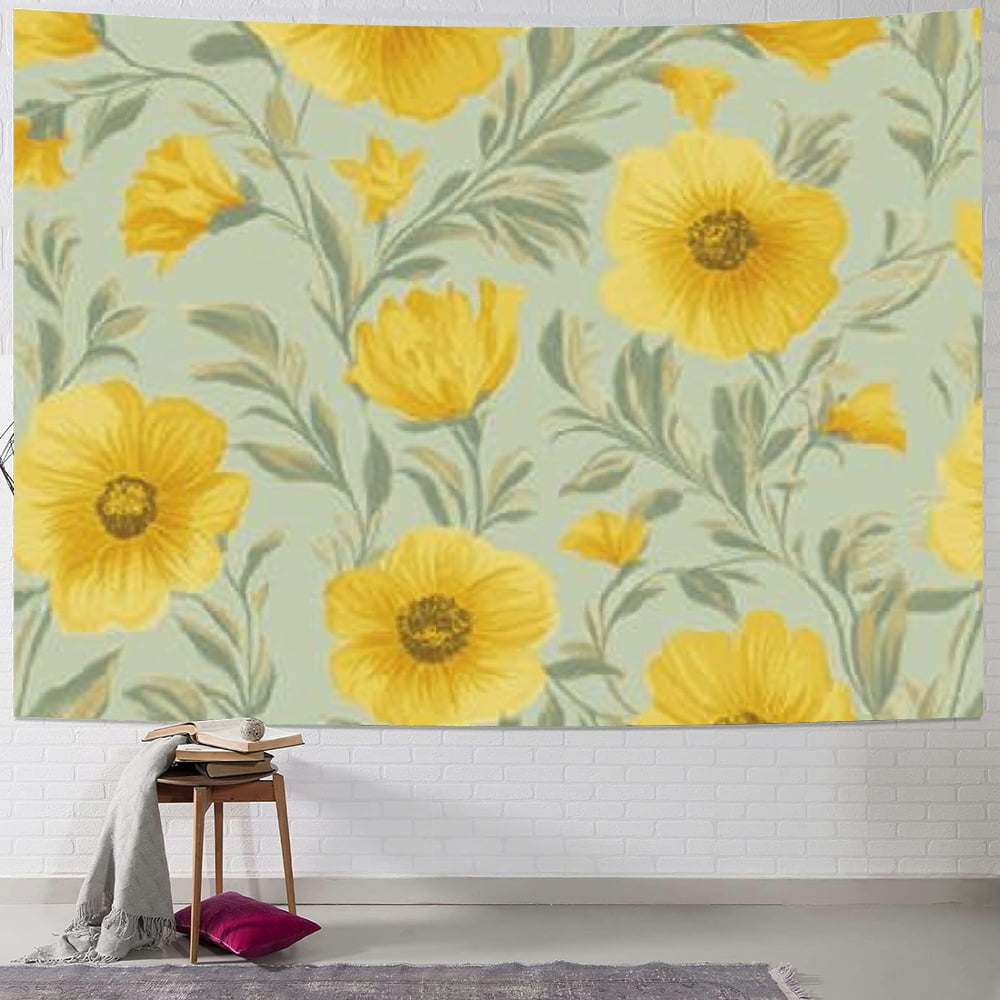 BCIIG Flower Tapestry Wall Hanging Unique Style Graphic Tapestries Wall ...