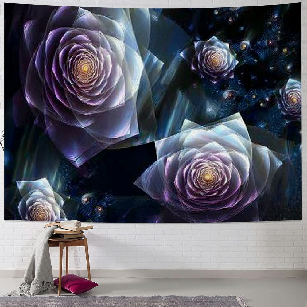 BCIIG Flowers Fractals Generative Tapestry Wall Hanging Art Decor 50x40inch - Walmart.com