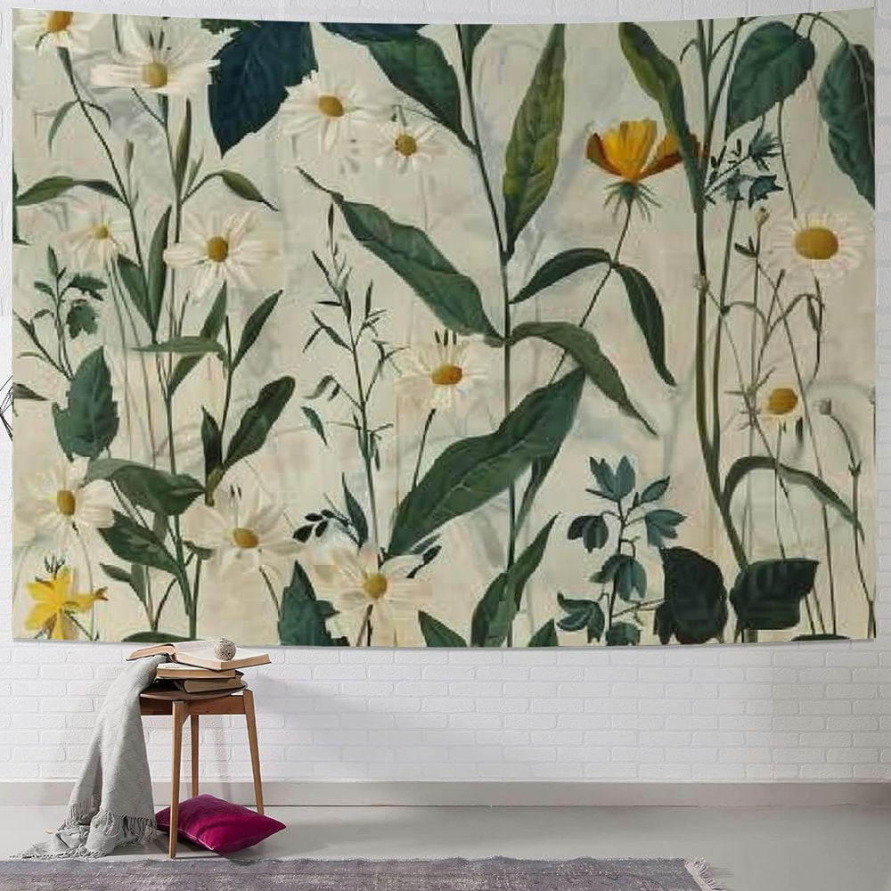 BCIIG Flowers Green Leafy Plant Tapestry Wall Hanging Unique Style ...