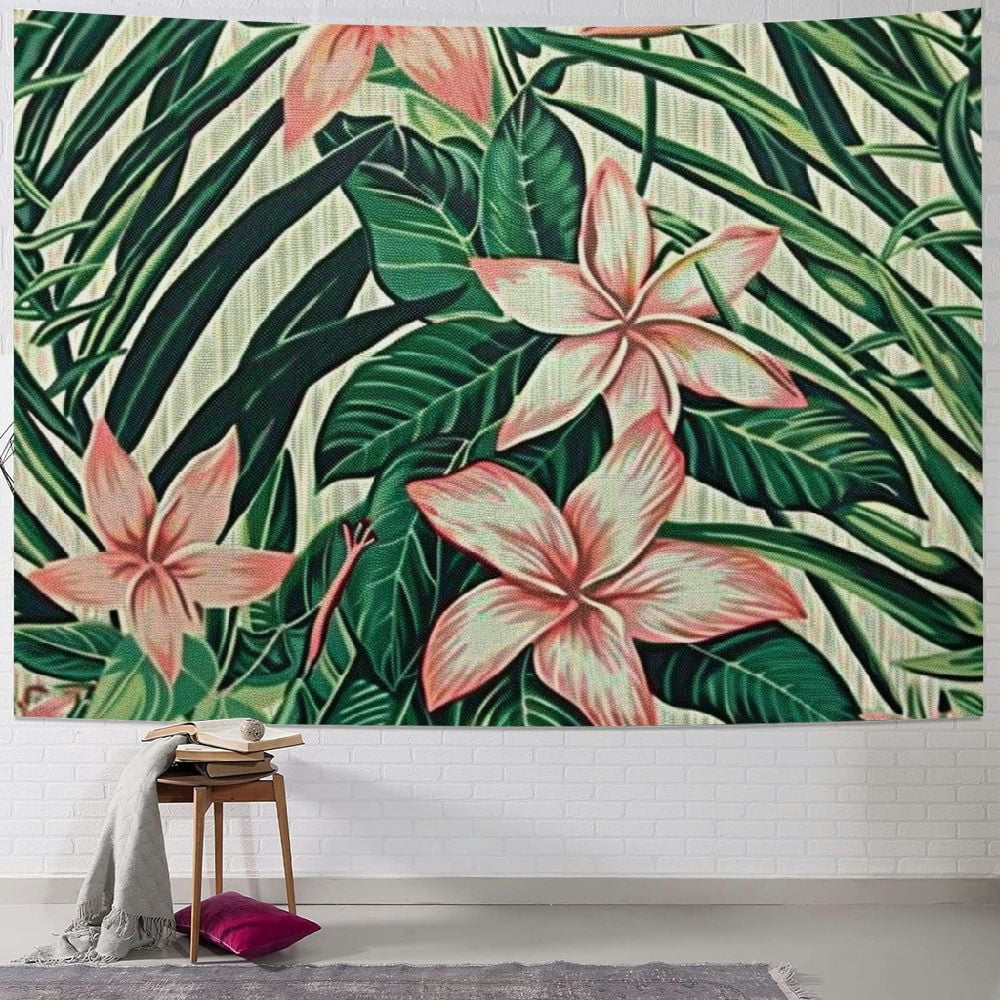 BCIIG Flowers Leaves Tapestry Wall Hanging Unique Style Graphic ...