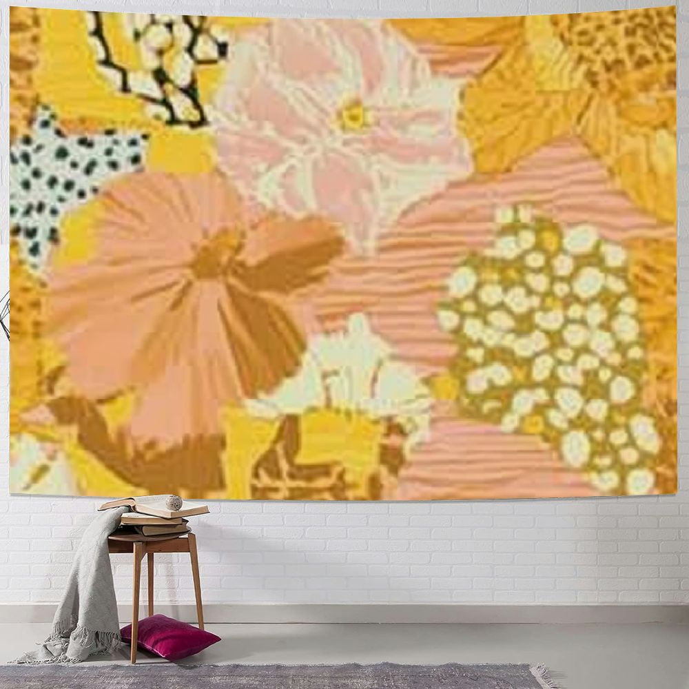 BCIIG Flowers Pattern Shapes Tapestry Wall Hanging Unique Style Home ...