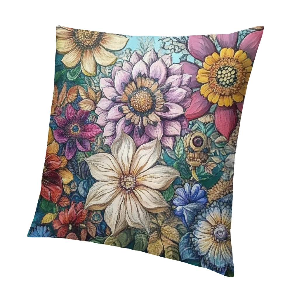 BCIIG Flowers Printed Double-Sided Pillowcase for Home Furnishing ...