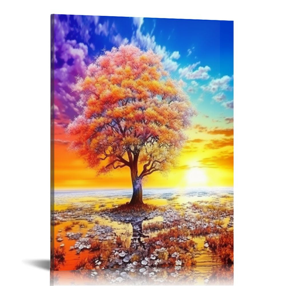 BCIIG Flowers Sunset Fine Art Aesthetic Poster & Print Wall Painting ...